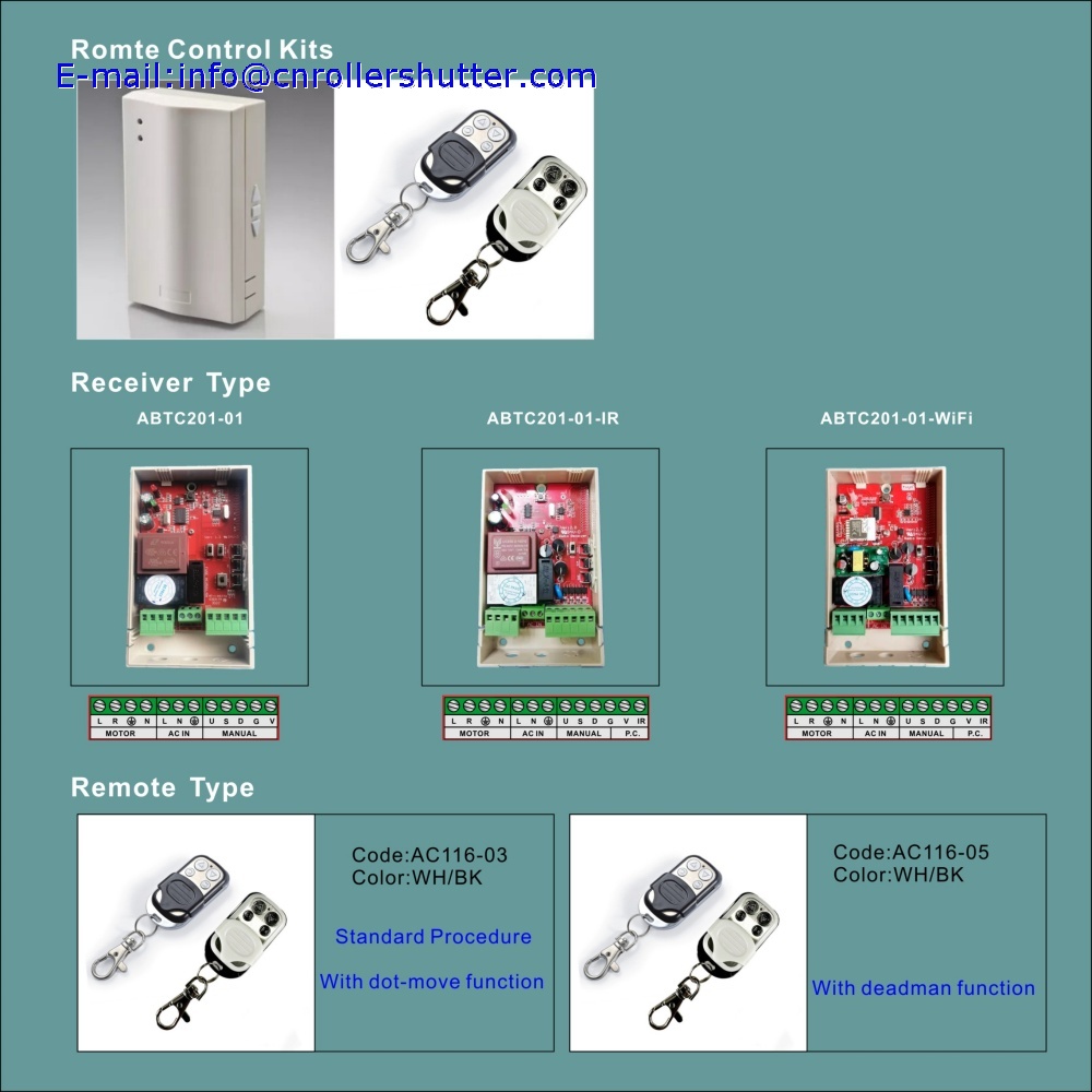 AC Roller Shutter Motor Multifunction Receiver roller shutter remote control bits