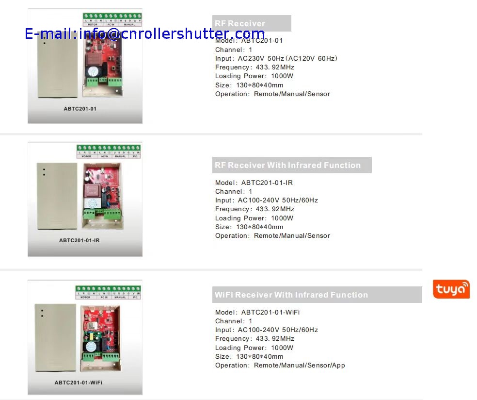 AC Roller Shutter Motor Multifunction Receiver roller shutter remote ...