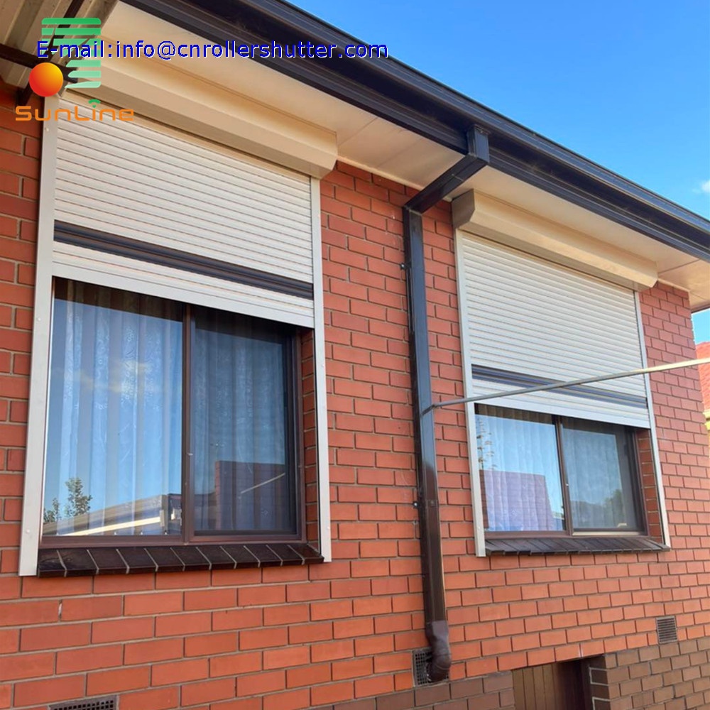 Motorized Roller Shutter Window aluminum rolling door electric