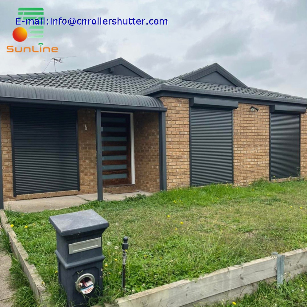 Motorized Roller Shutter Window aluminum rolling door electric